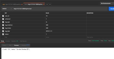 php laravel api patch method not reading request from controller