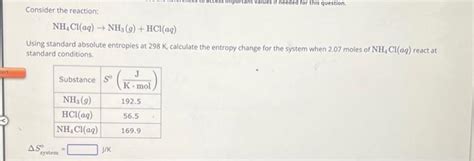 Solved Consider The Reaction N2 G O2 G →2no G Using