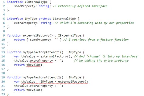 syntax typescript extend type returned by a function stack overflow