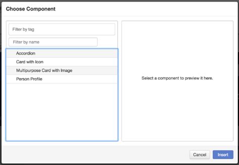 using components omni cms training