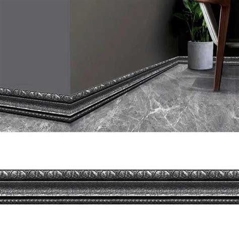 1pc Self Adhesive 3d Foam Baseboard Wallpaper Border Skirting Line Wall