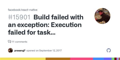 build failed with an exception execution failed for task app