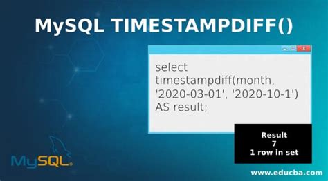 mysql timestampdiff use cases of mysql timestamp function