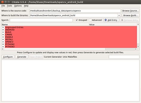 installing opencv with cmake