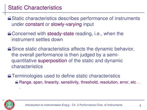 Ppt Chapter 2 Performance Characteristics Of Instruments By