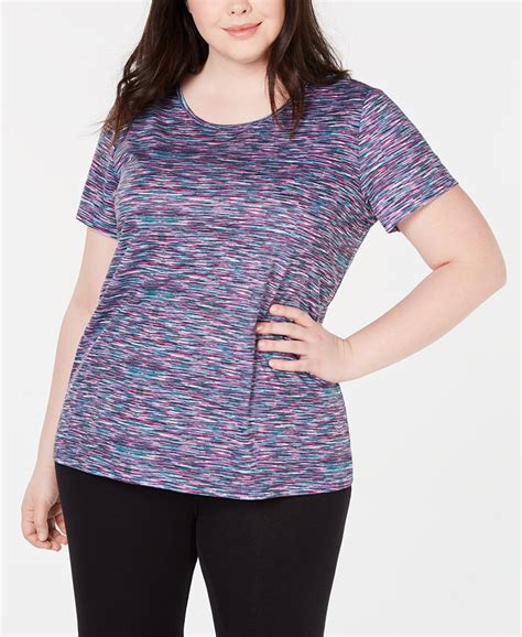 Ideology Plus Size Space Dyed Keyhole Back Top Created For Macys Macys