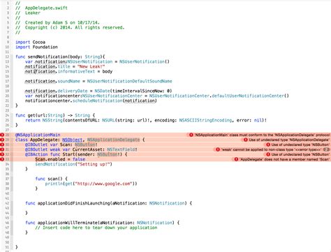 xcode code erroring upon editing but fine when building stack overflow