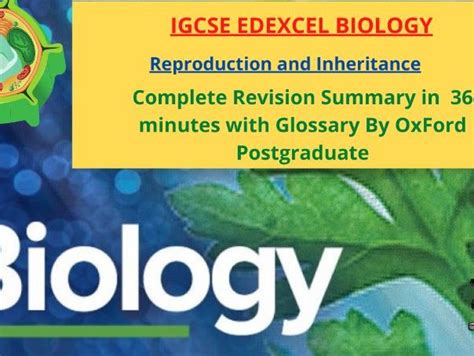 Igcse Edexcel Biology Reproduction And Inheritance Complete Revision