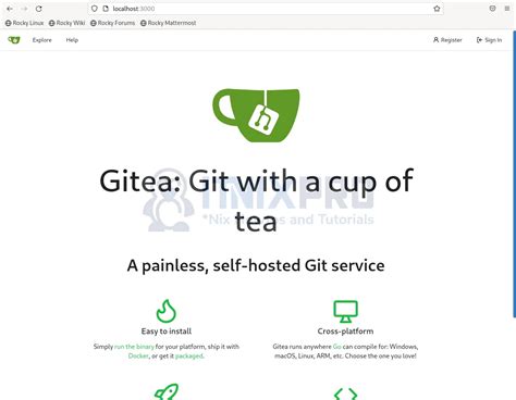 Install Gitea Code Hosting Service On Rocky Linux