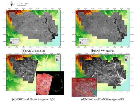 Remotely Sensed Data From Sar A B And Optical C D Sensors