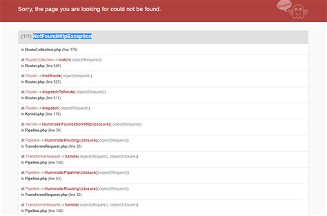 notfoundexception after deploying laravel project with api php why
