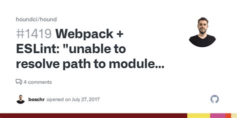 webpack eslint unable to resolve path to module import no