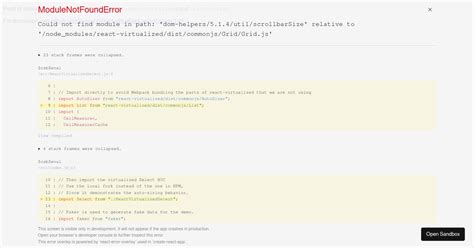 poc for react virtualized select with auto sized options codesandbox