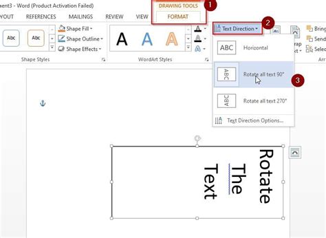 rotate text in ms word 3 simple methods