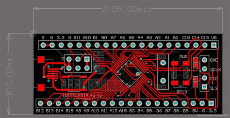 Ad19 免费分享stm32f103c8t6 Stm32开发板小系统板（原理图—pcb） Stm32f103c8t6实物图 Csdn博客