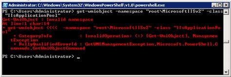 windows server 2008 powershell get wmiobject fails with