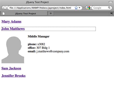 using jquery to enhance the appearance and usability of a web page