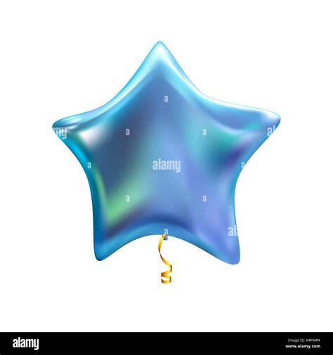 Colour Glossy Helium Balloons Isolated On White Background Vector