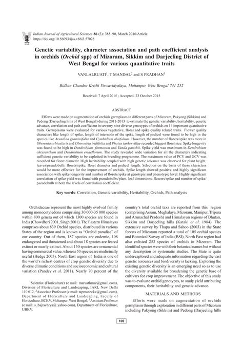 Pdf Genetic Variability Character Association And Path Coefficient