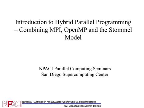 ppt introduction to hybrid parallel programming combining mpi
