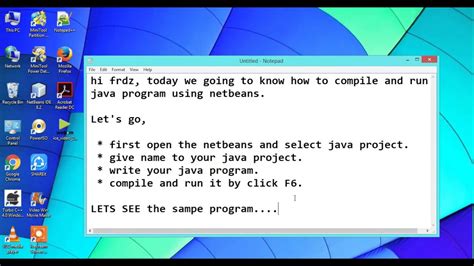 how to run java program using netbeans youtube