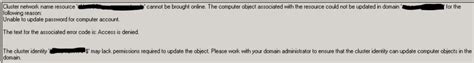 wsfc fixing errors for alwayson microsoft sql server sql