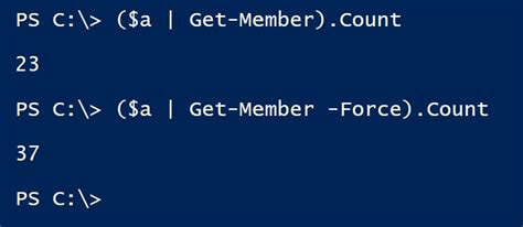 powershell show hidden properties from an object sid 500