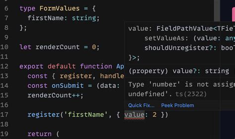 typescript missing property value on register function · issue 5573