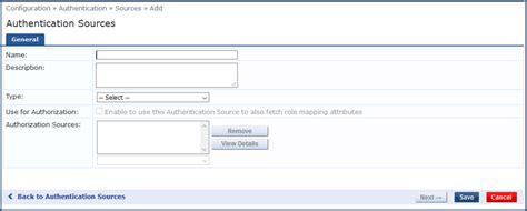 adding and configuring authentication sources