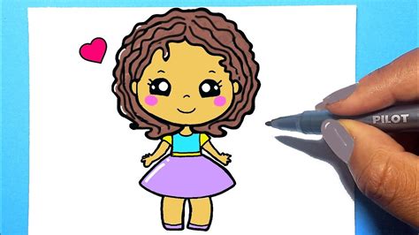 Aprenda Como Desenhar Uma Menina Fofa Kawaii Passo A Passo Youtube