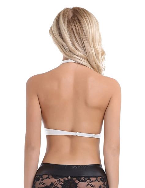 Woman Pu Leather Bustier Corset Crop Top Gothic Punk Push Up Spaghetti