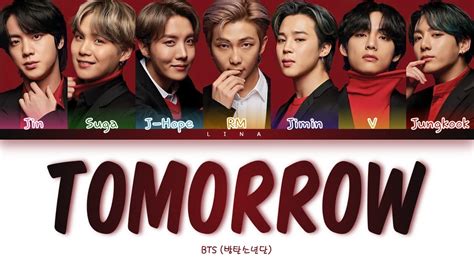 Bts 방탄소년단 Tomorrow Color Coded Lyrics Eng Rom Han 가사 Youtube