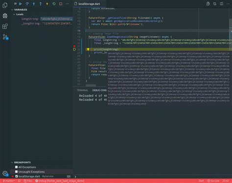 debugging how to print out whole string of private value of object
