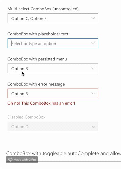 dropdown and combobox in multi select mode option keyboard navigation