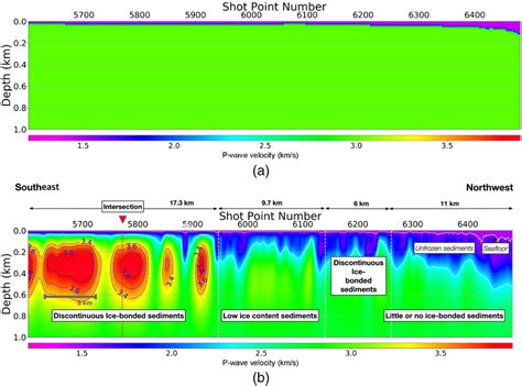 Initial And Inverted P‐wave Velocity Model For Survey Line