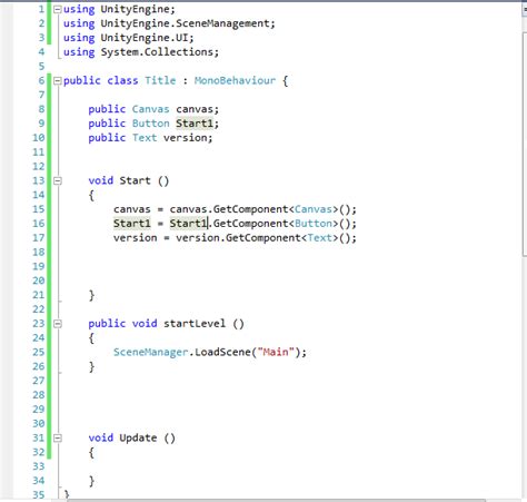 c unity 5 button not showing up in editor stack overflow