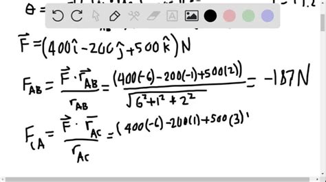 Solved Determine The Magnitude Of The Projected Component Of The Force