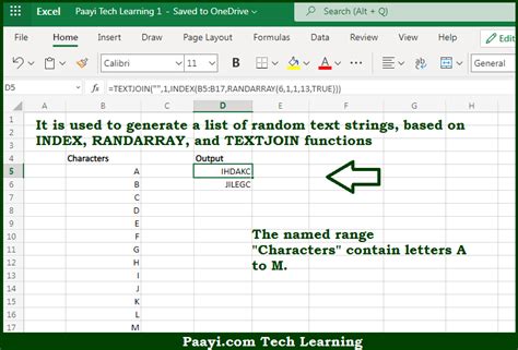 learn how to generate random text strings in microsoft excel paayi