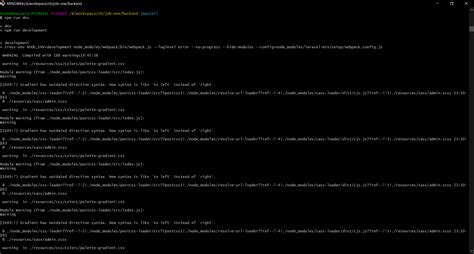 npm how to hide warnings in laravel mix stack overflow