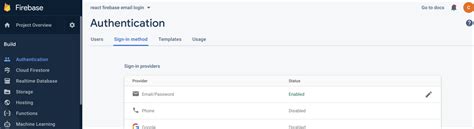 react firebase authentication create a web app to let