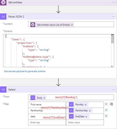 azure how to customize the result in create html table in logic
