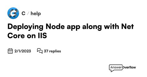 deploying node app along with core on iis c