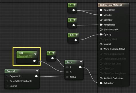 using refraction unreal engine documentation images
