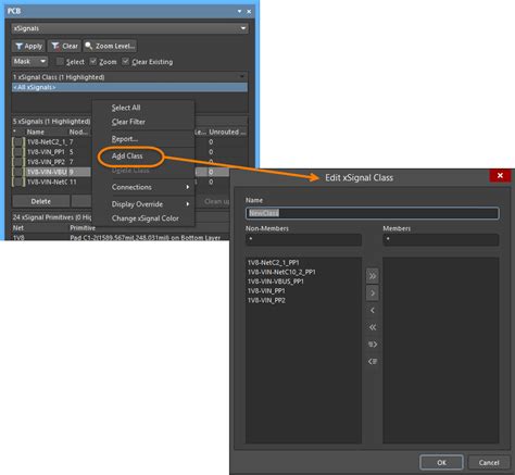 managing xsignals using the pcb panel in altium designer altium