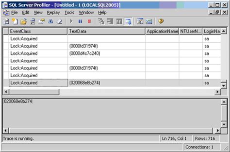 sql profiler features functions and setup in sql server 2005