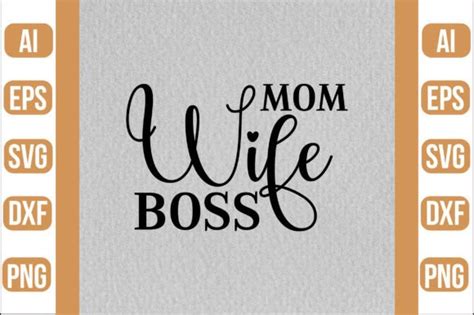 Mom Wife Boss Svg Graphic By Crafty Bundle · Creative Fabrica