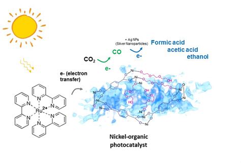 lights action photo activated catalyst grabs co2 to make ingredients