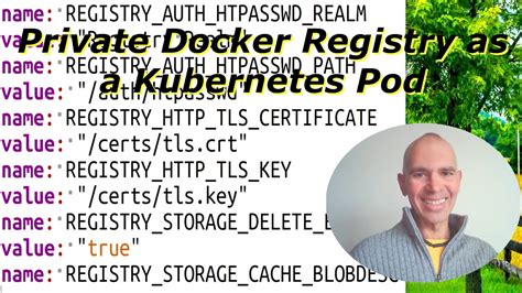private docker registry as a kubernetes pod youtube