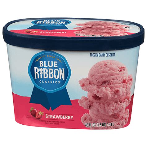 Blue Ribbon Classics Strawberry Frozen Dairy Dessert 48 Fl Oz Ice