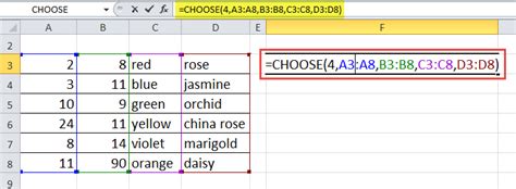 excel choisir la fonction